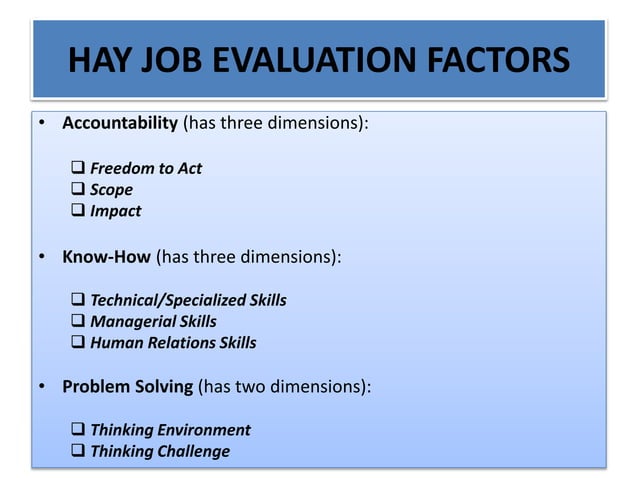 Job evaluation and grading – process and systems | PPTX