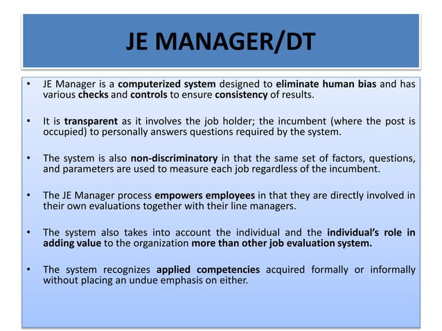 Job evaluation and grading – process and systems | PPTX