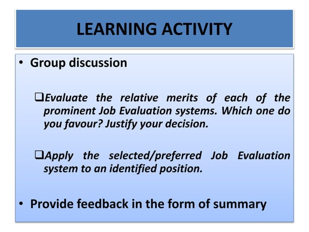Job evaluation and grading – process and systems | PPTX