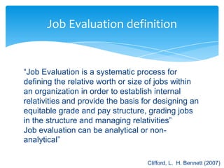Job Evaluation & Grading | PPTX