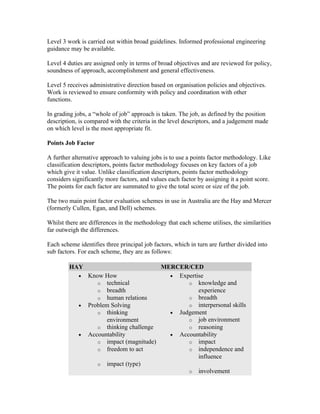 Job evaluation hay vs mercer | DOC