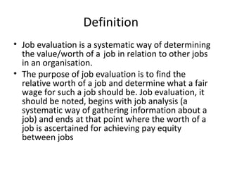 Job evaluation l 11 | PPT