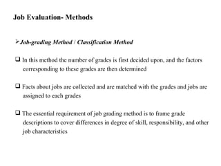 Job evaluation & merit rating | PPT