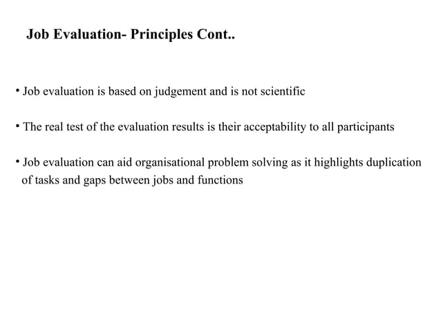 Job evaluation & merit rating | PPT | Resume Writing and Advice | Job ...