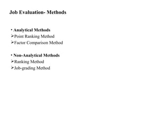 Job evaluation & merit rating | PPT