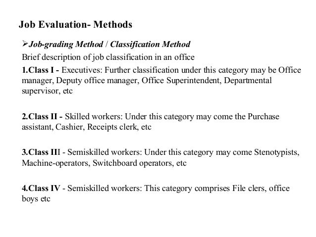 Job evaluation & merit rating