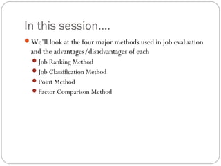 Job evaluation methods | PPT