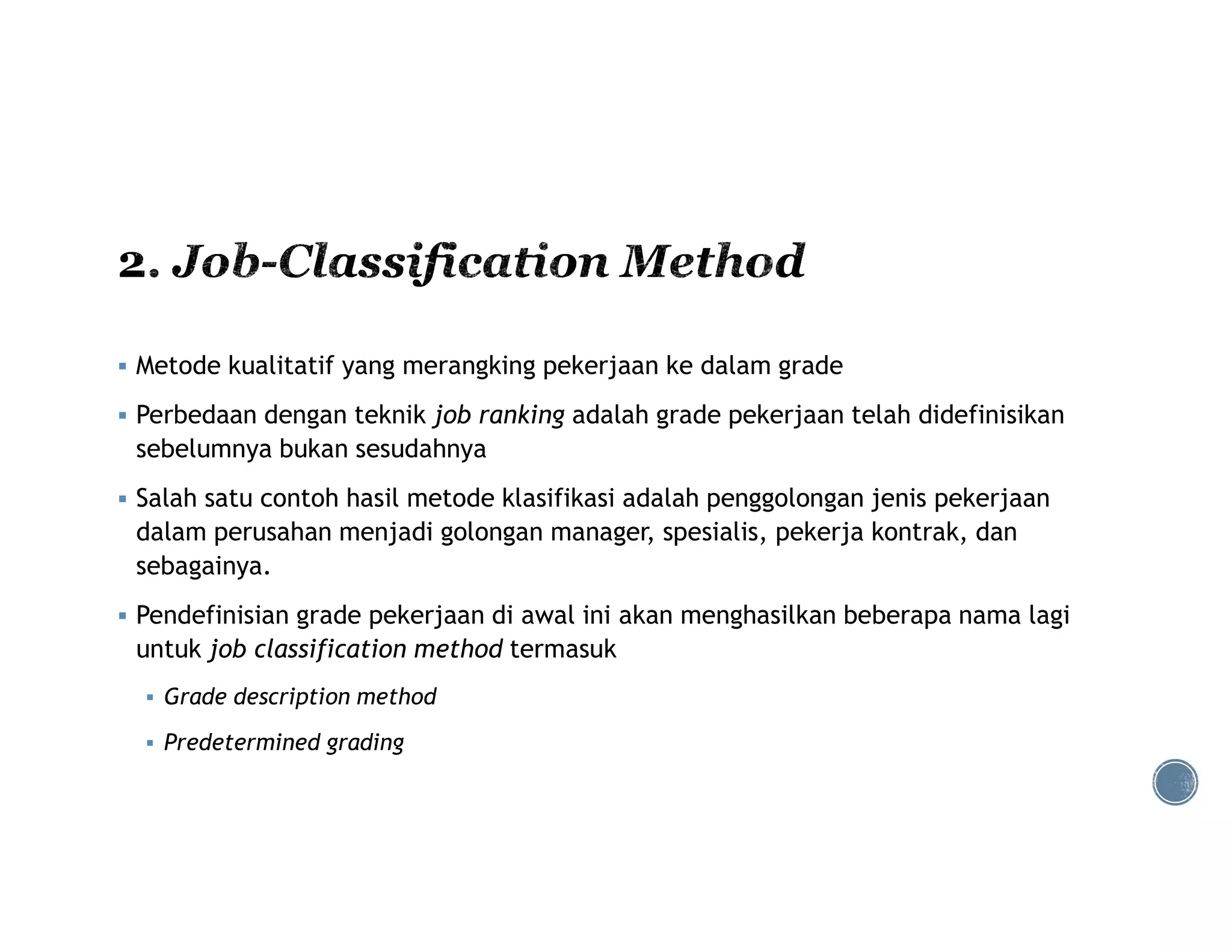 PART 1 - Evaluasi Pekerjaan & Penilaian Kinerja | PDF