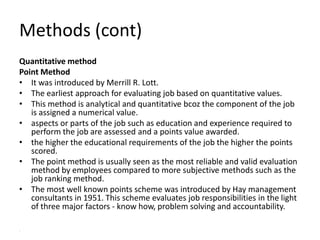 Job evaluation ppt | PPTX