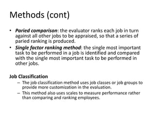 Job evaluation ppt | PPTX