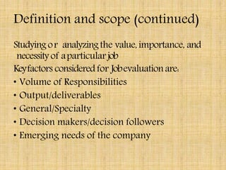 Job evaluation scope_process | PPTX