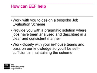 EEF Job Evaluation Webinar Slides | PPT