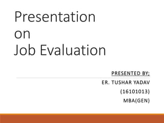 Job evolution ppt | PPTX