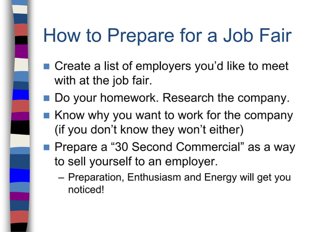 Job Fair Preparation | PPT