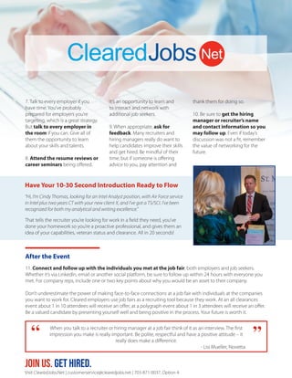 Tips for a Successful Job Fair | PDF