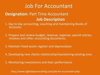 Job for accountant | PPT