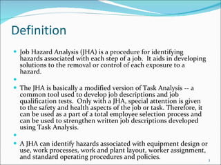 Job Hazard Analysis | PPT