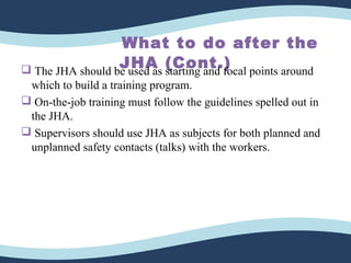 Job hazard analysis | PPT
