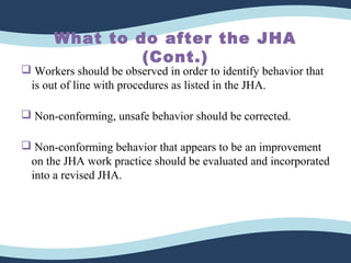 Job hazard analysis | PPT