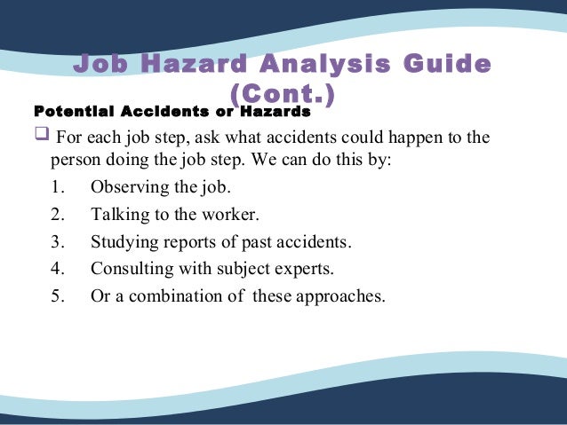 Job hazard analysis