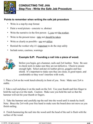 Job hazard analysis 2 | PPT