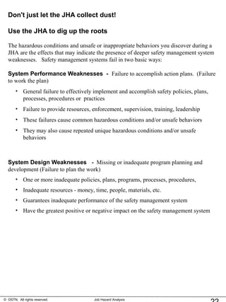Job hazard analysis 2 | PPT