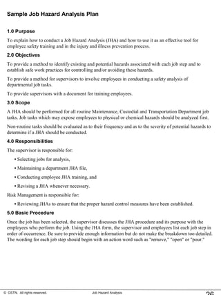 Job hazard analysis 2 | PPT