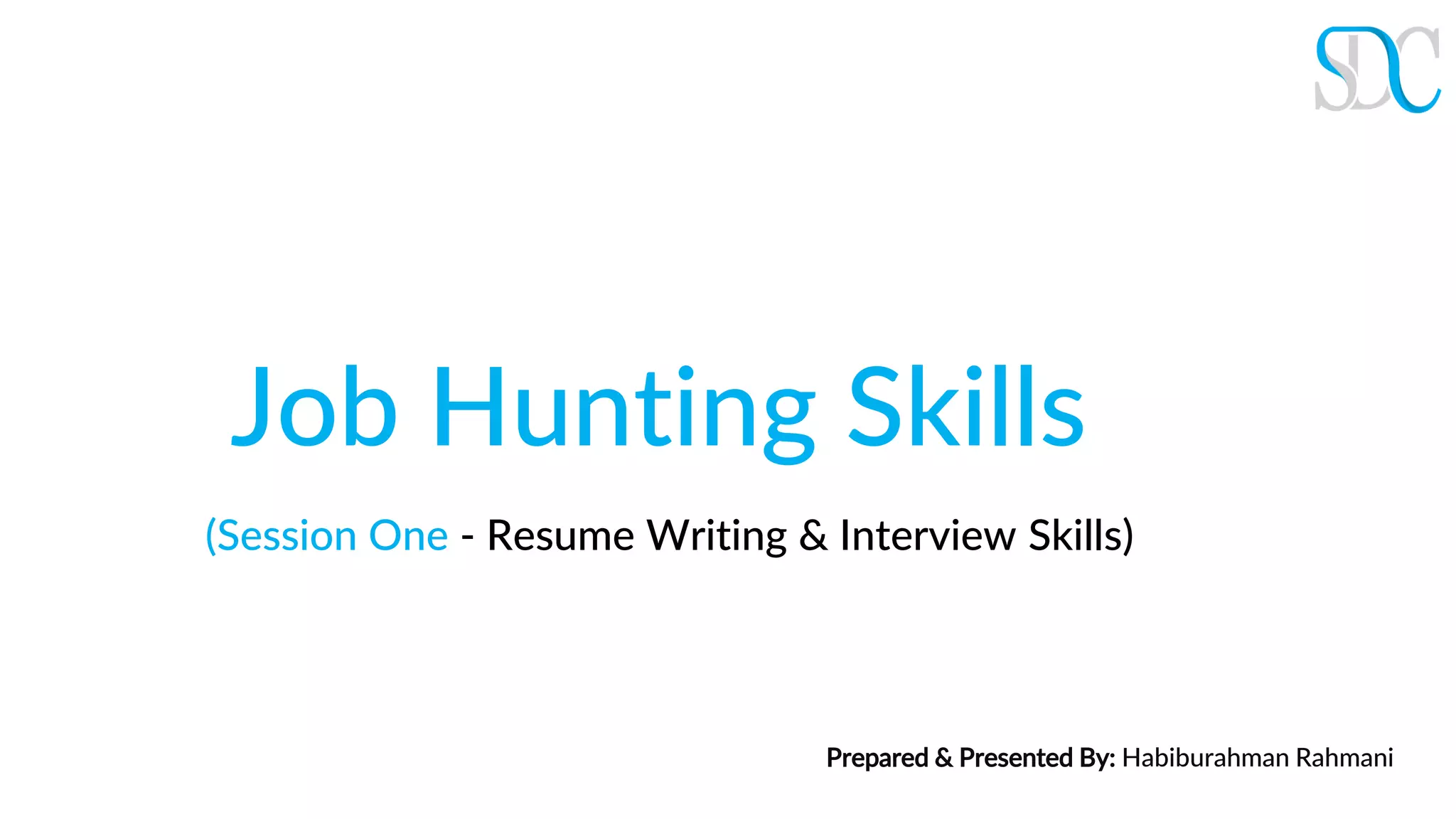Resume Writing & Interview Skills | PDF