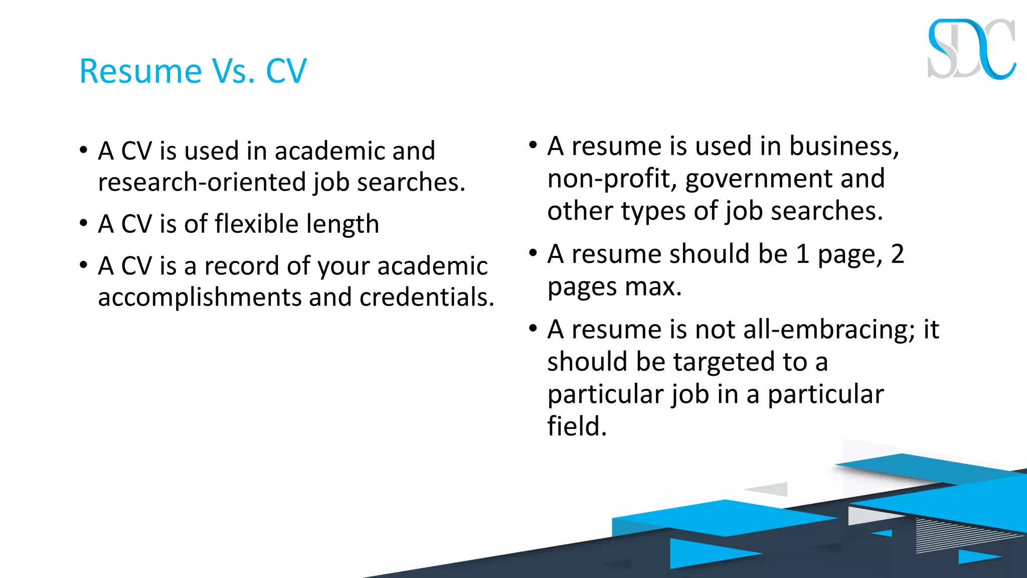 Resume Writing & Interview Skills | PDF