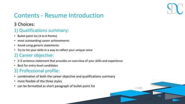 Resume Writing & Interview Skills | PDF