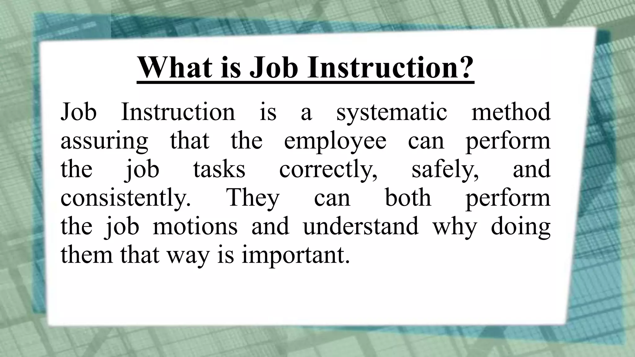 Job instruction | PPTX