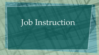 Job instruction | PPTX