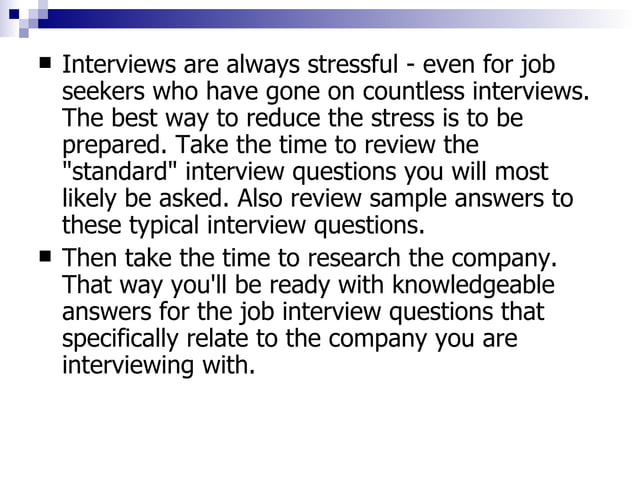 Job Interview | PPT