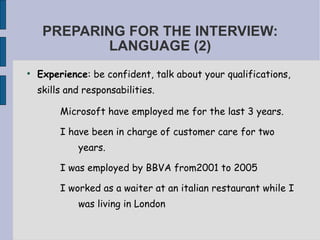 ESL - Job Interview | PPT