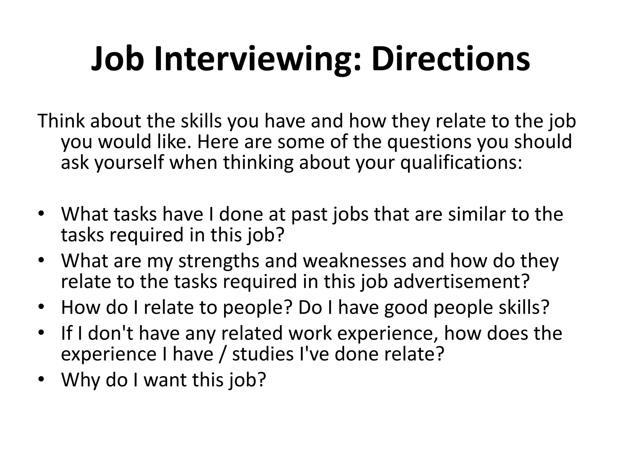 Job Interview Lesson for ESL | PPSX