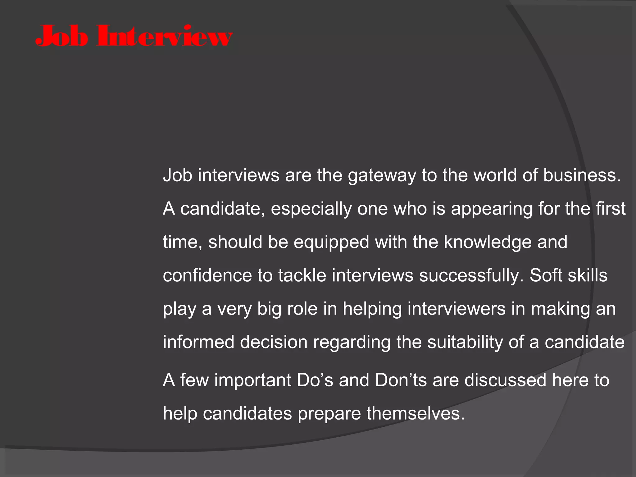 Job interview | PPT