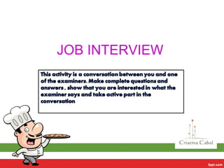 ROLE PLAY : A Job Interview | PPT
