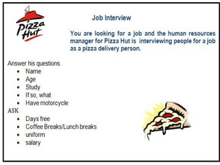 ROLE PLAY : A Job Interview | PPT