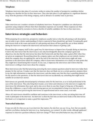 Job Interview. | PDF