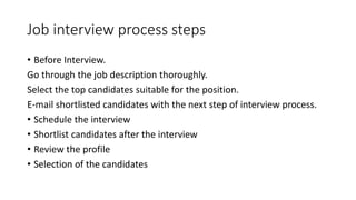 Job interview | PPT