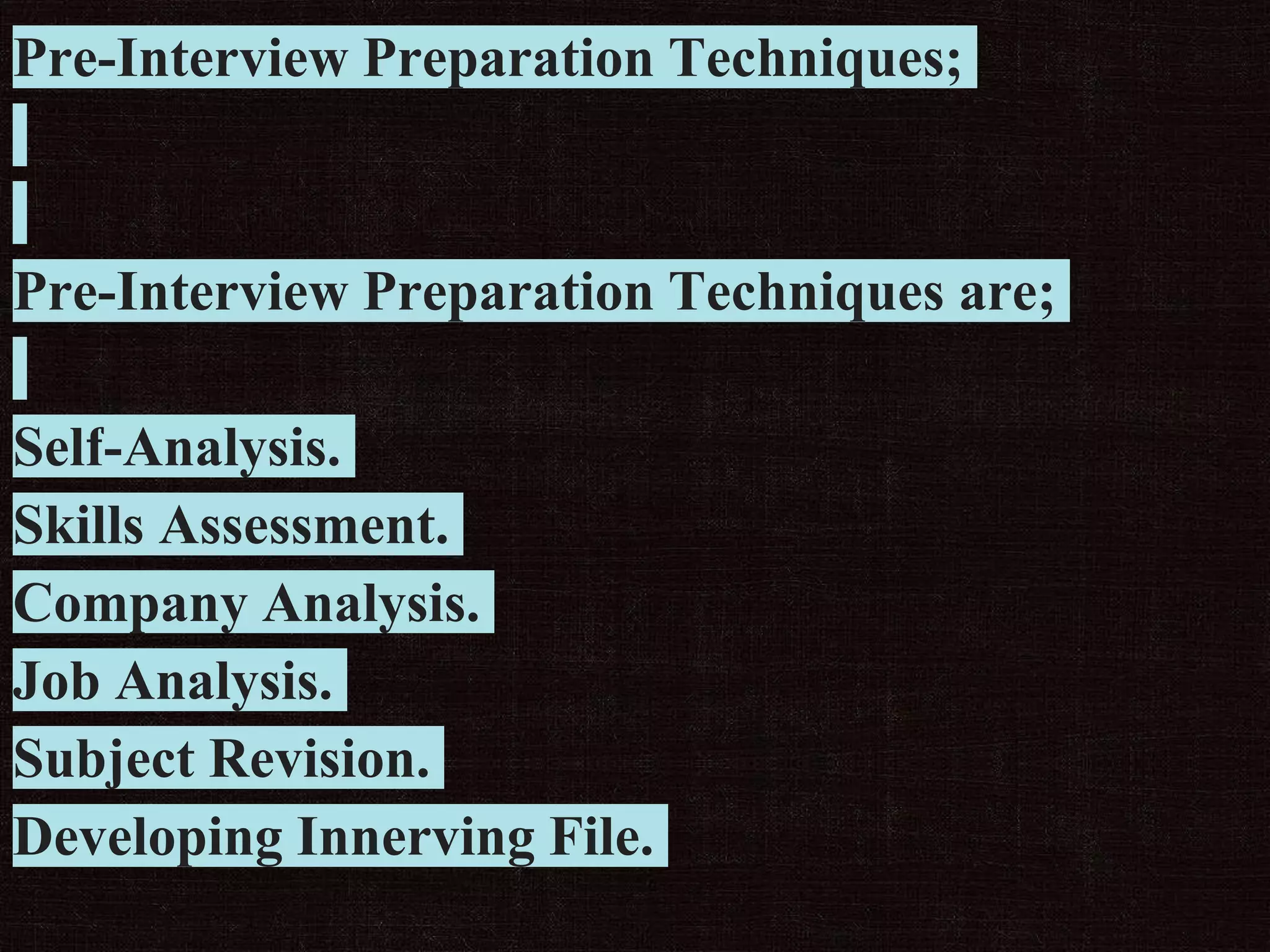 Job interview | PPTX