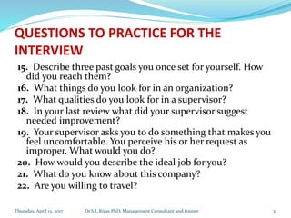 Job interview | PPT