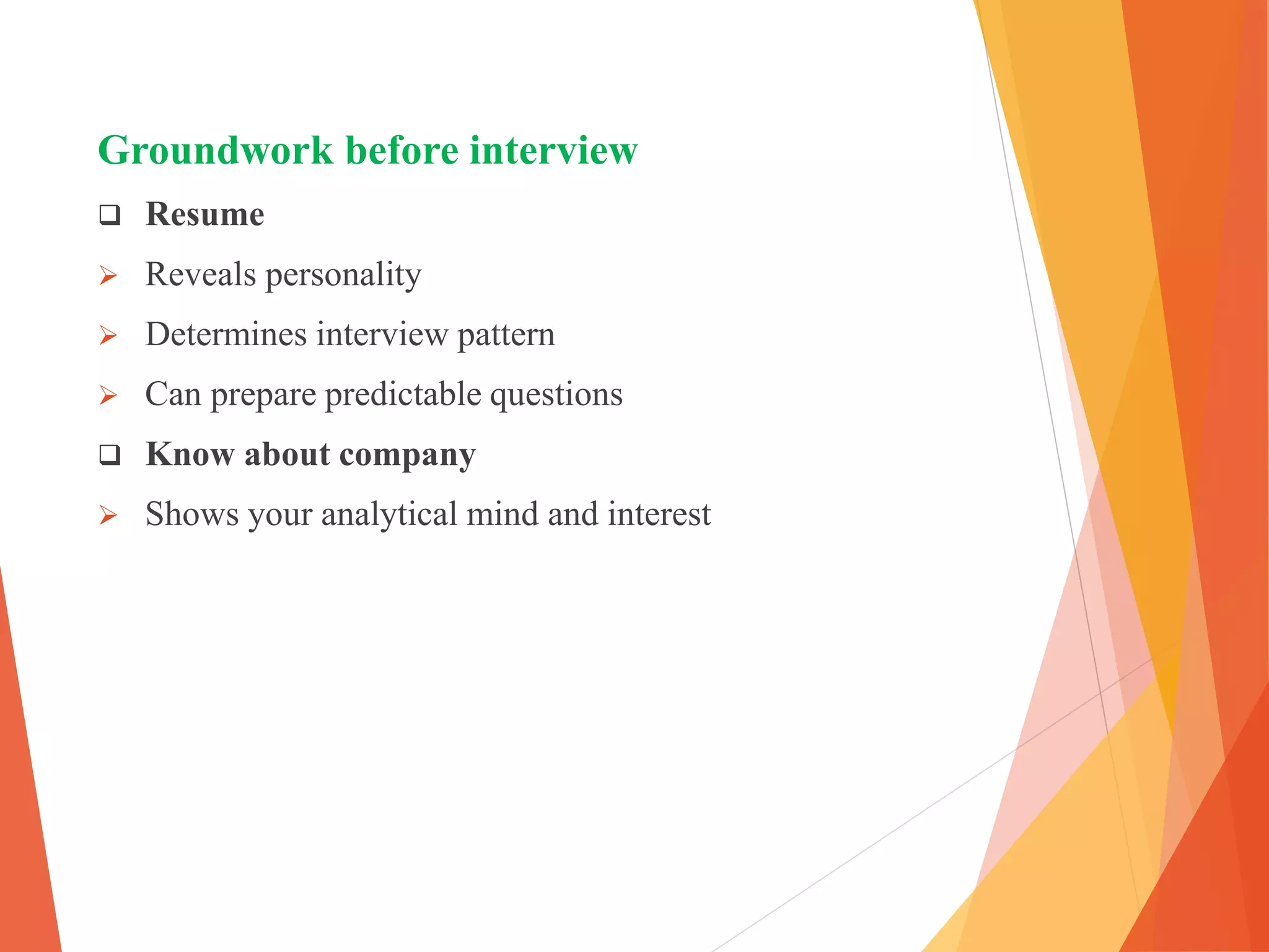 Job interview | PPT