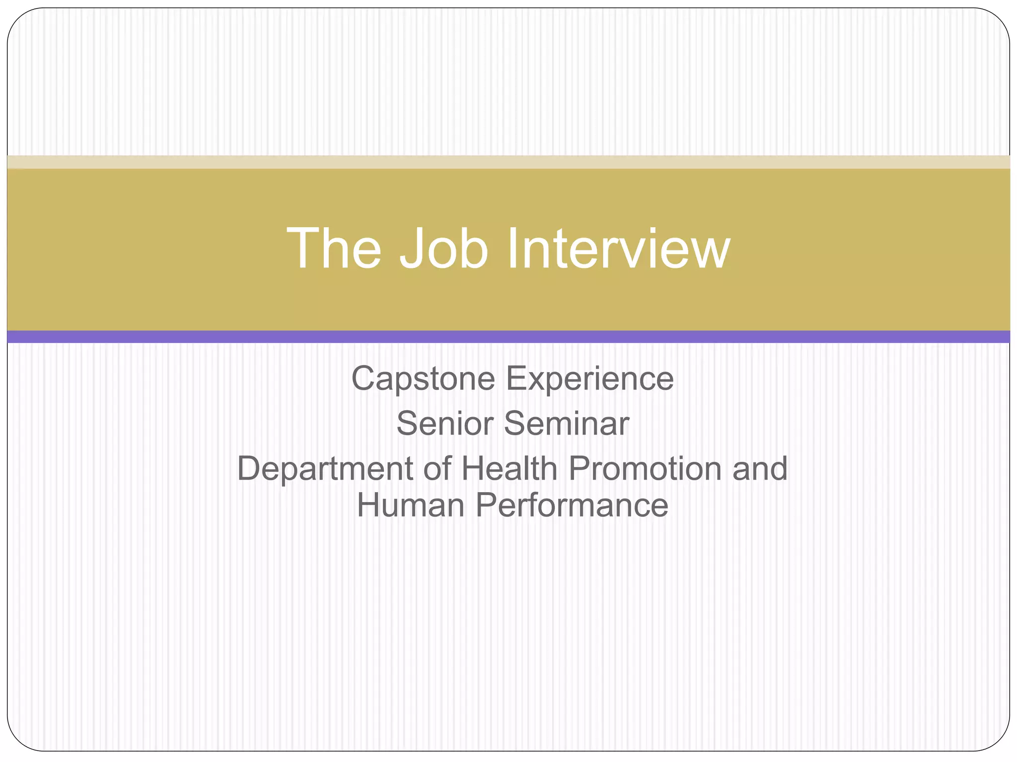 Job Interview Preparation Guide | PPT