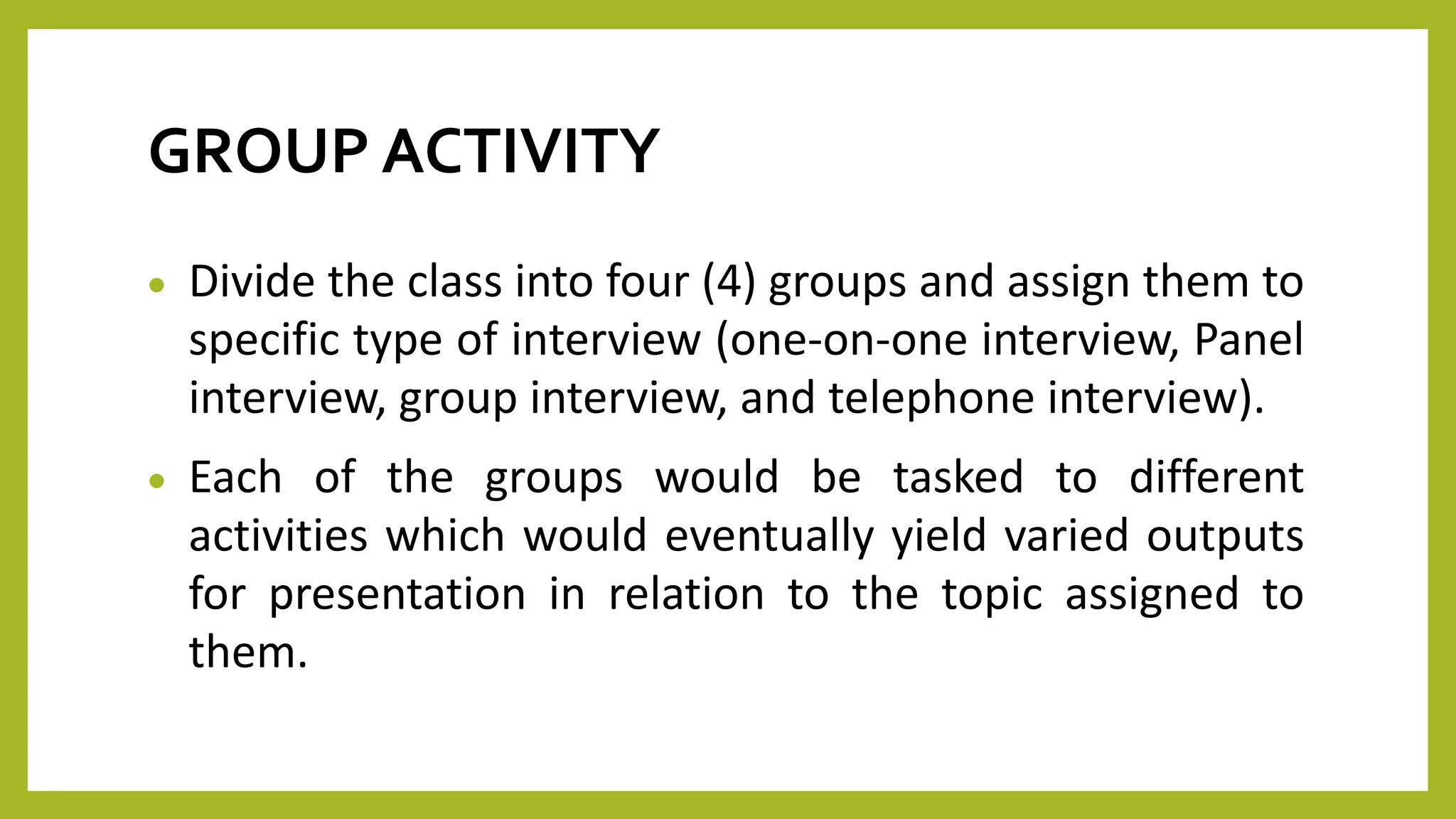 JOB INTERVIEW lesson plan quarter three.pptx