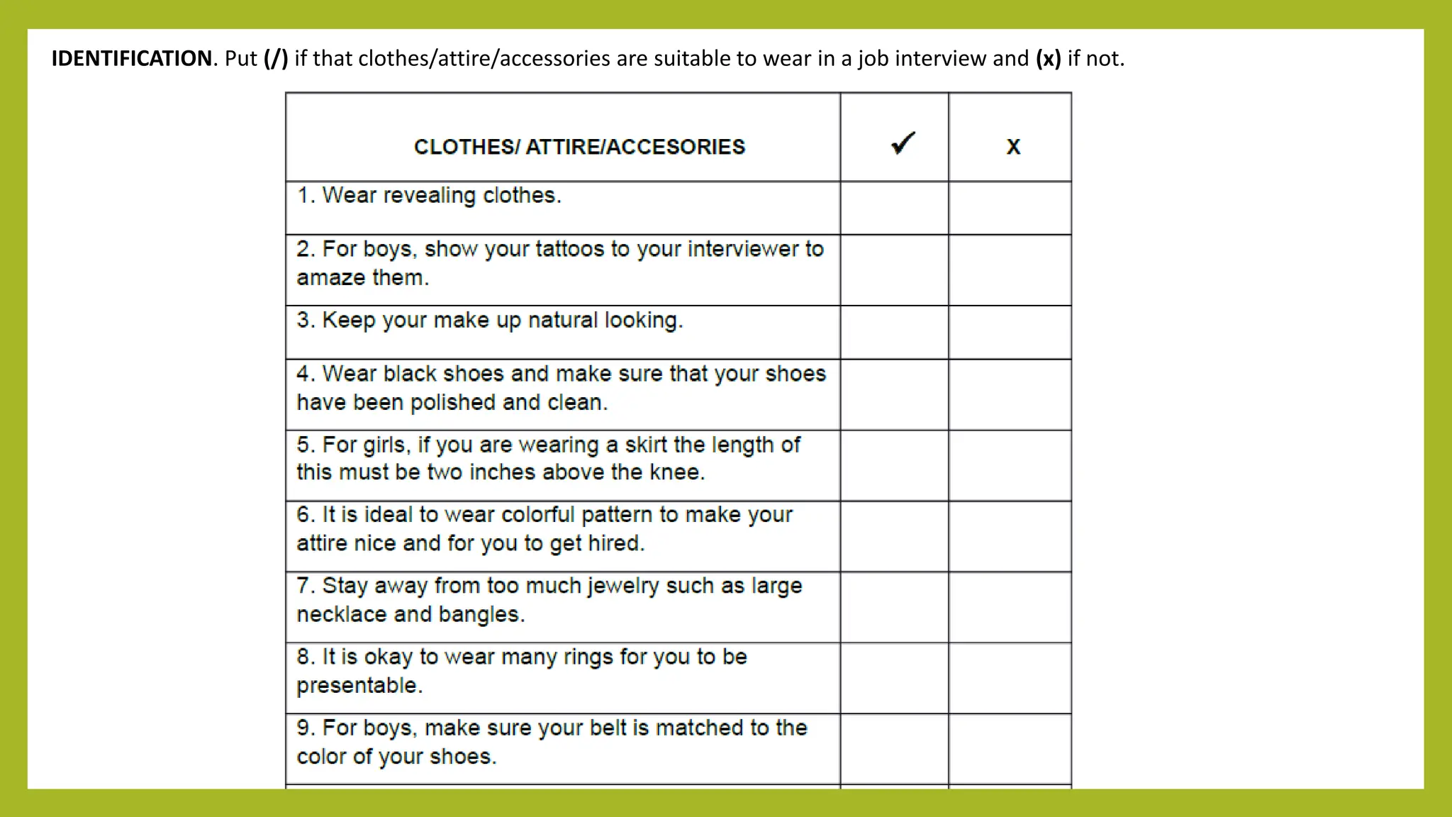 JOB INTERVIEW lesson plan quarter three.pptx