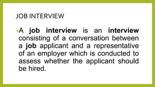 JOB INTERVIEW lesson plan quarter three.pptx