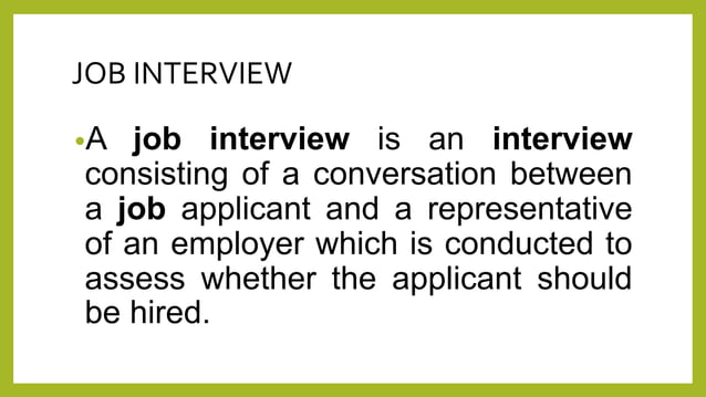 JOB INTERVIEW lesson plan quarter three.pptx | Resume Writing and ...