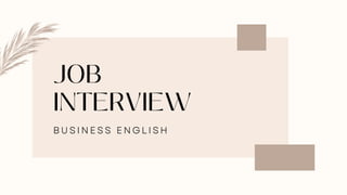Job Interview material-English for business | PDF