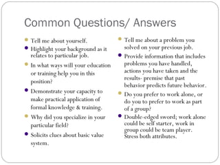 Job Interview - A Complete Guide | PPT